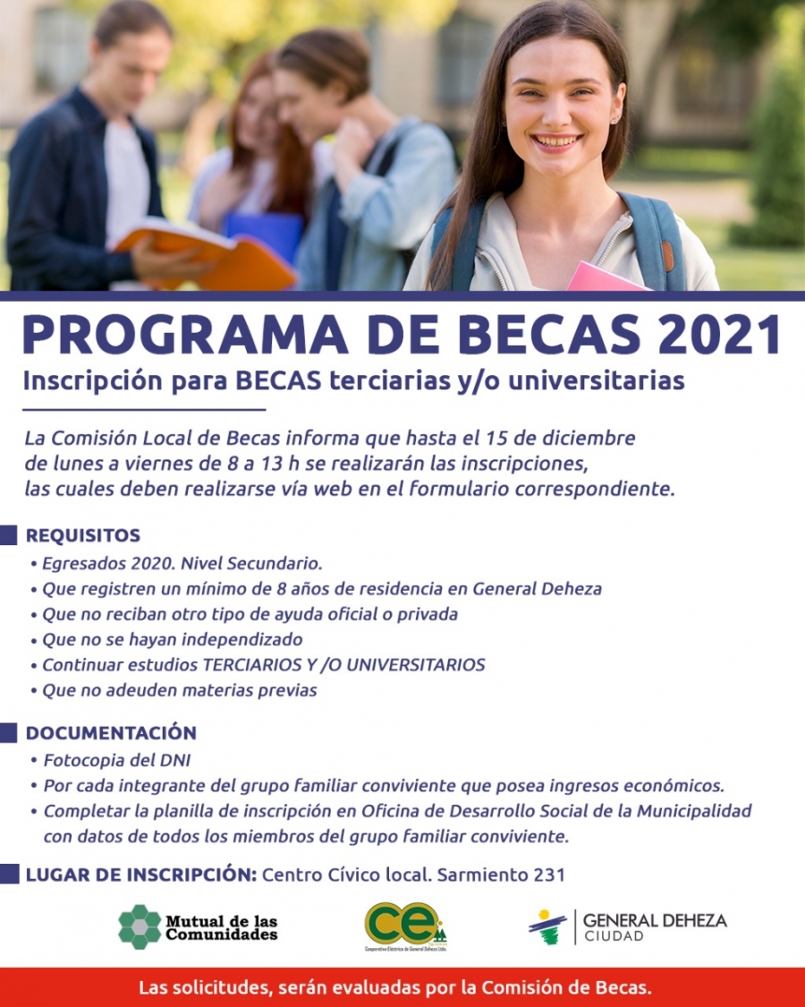Solicitud de becas año 2021